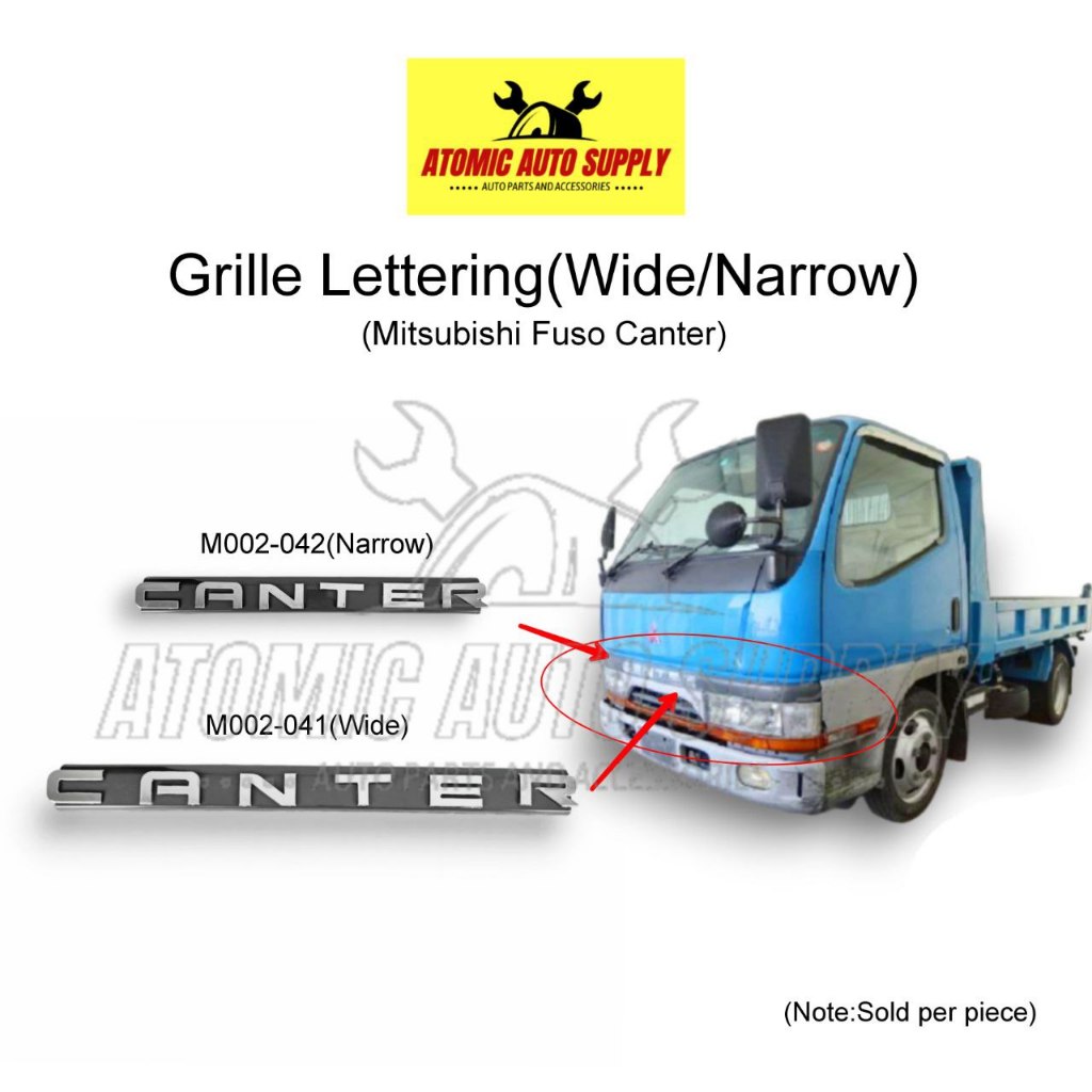 MITSUBISHI FUSO CANTER GRILLE LETTERING (NARROW - M002-042 / WIDE ...