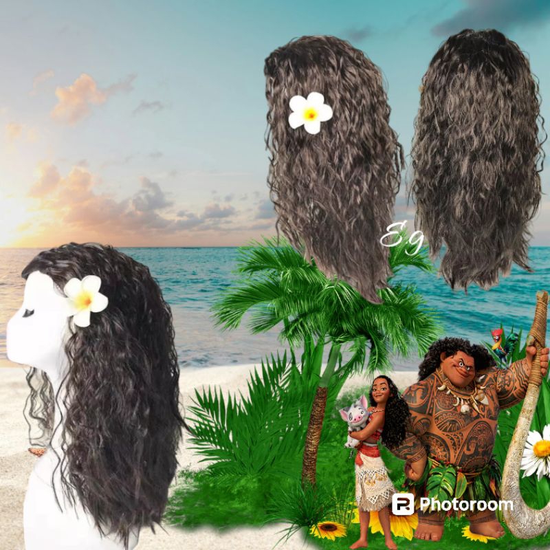 Disney Moana Hair wig Costume for kids | Shopee Philippines