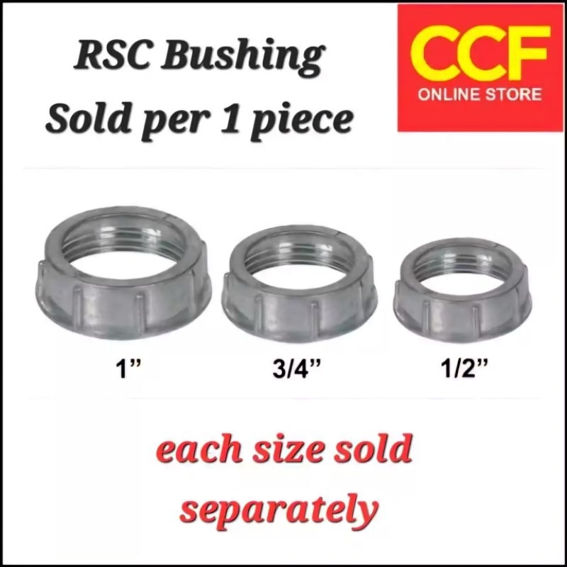 RSC Conduit Bushing 1/2 , 3/4 inch | RSC IMC | Sold per piece | Shopee ...