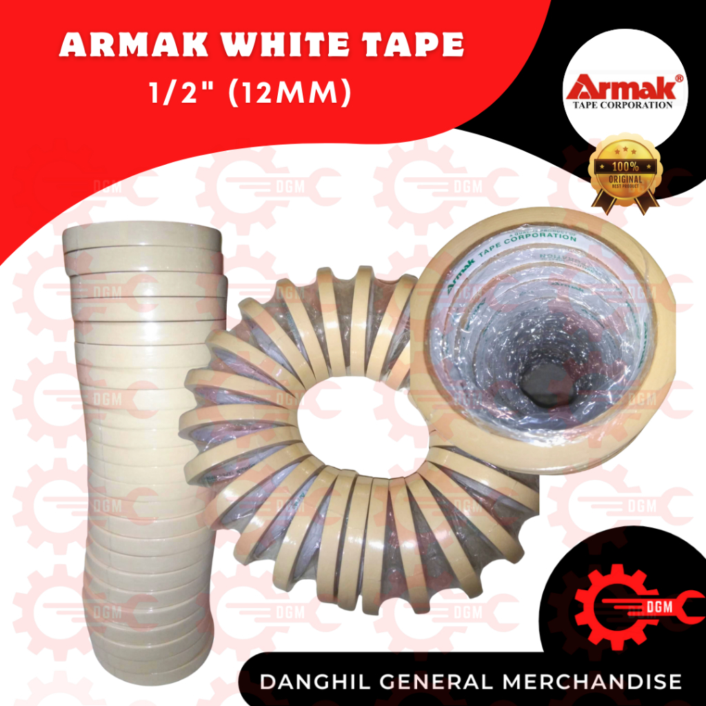 ARMAK White Tape (1/2", 3/4", 1") | Shopee Philippines