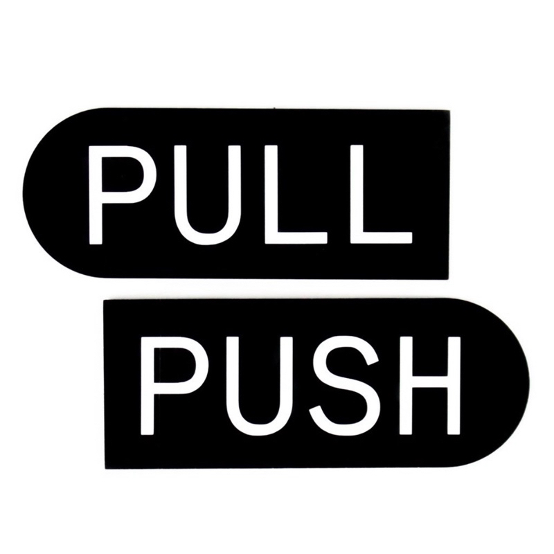 PUSH and PULL acrylic Glass Door or Wood Door Signage | Shopee Philippines