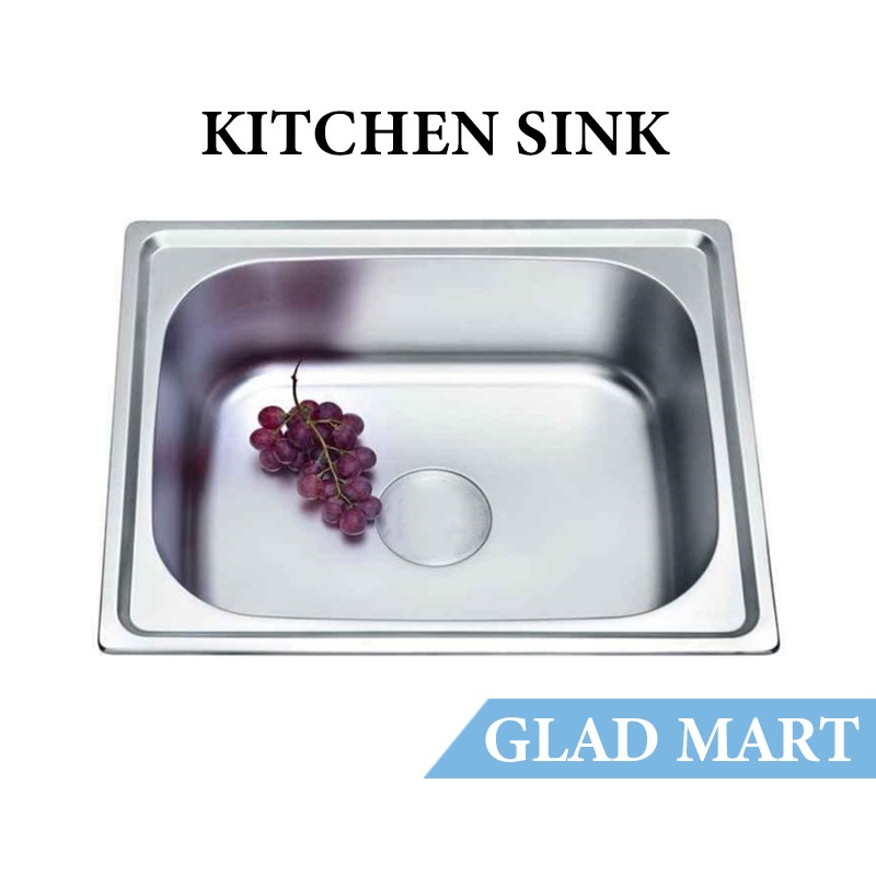 Melika Stainless Kitchen Sink High Quality Lababo 14x20 16x24 Single ...