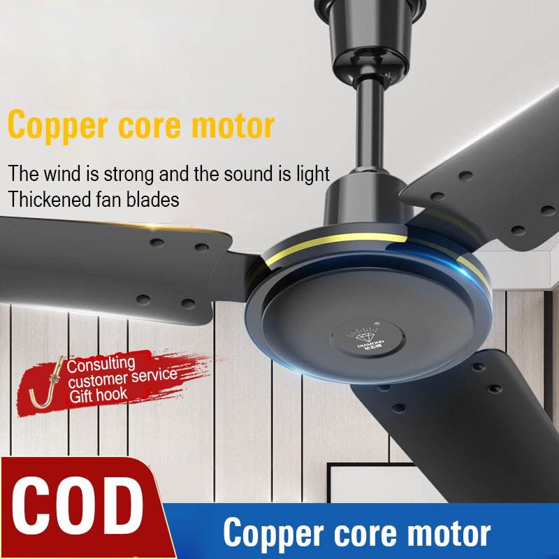 42"/48"/56" Electric Fan Ceiling Fan Black Fan Metal Blade Wall Fan ...