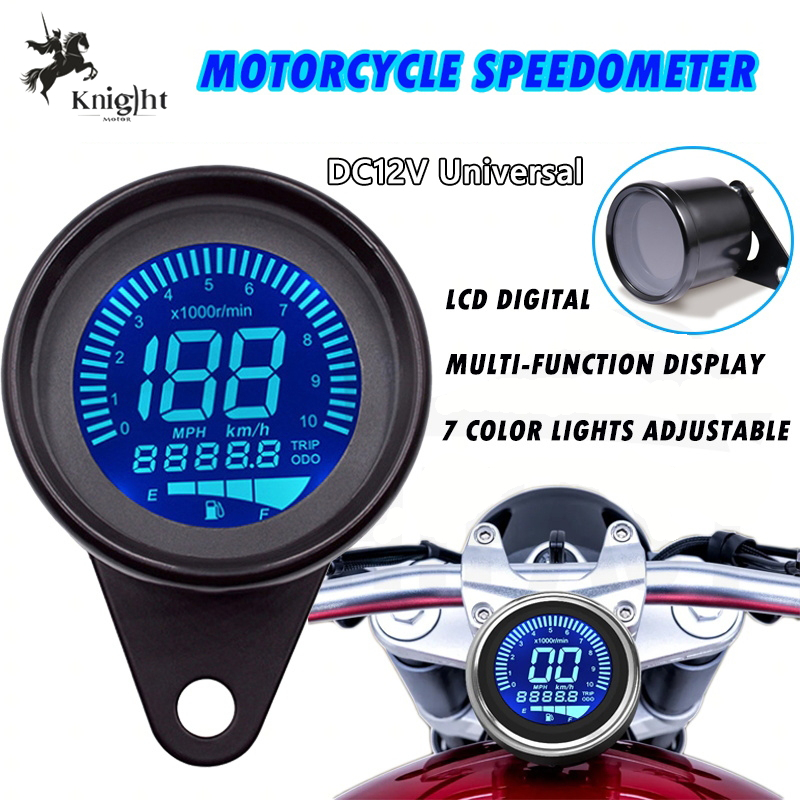 Motorcycle Speedometer LCD Display Odometer Tachometer LED Indicator ...