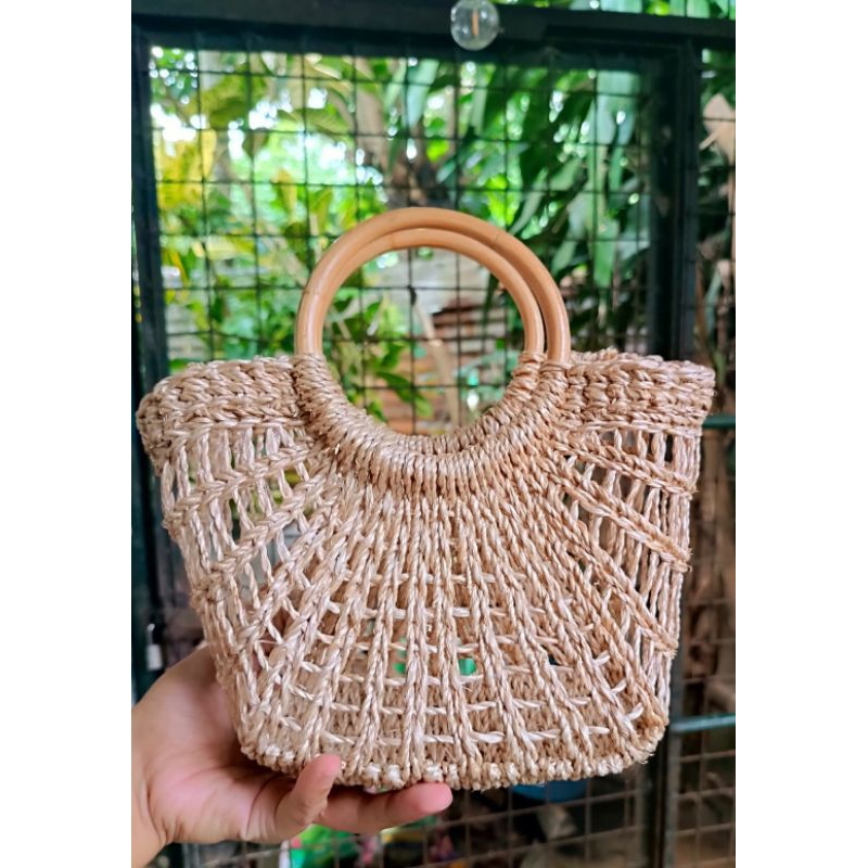 Abaca mini bag flower girl bag mini native bag see through | Shopee ...