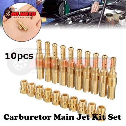 10Pcs Carburetor Main Jet Kit Set Slow/Pilot Jet Durable carb | Shopee ...