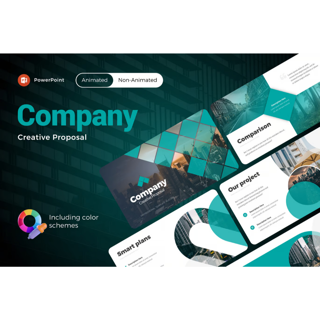 Company Creative Proposal Infographic | Slide | PowerPoint | Shopee ...