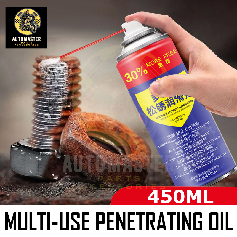 AUTOMASTER 450ML Rust Remover Penetrating Oil Lubricant Multi-Use WD-40 ...