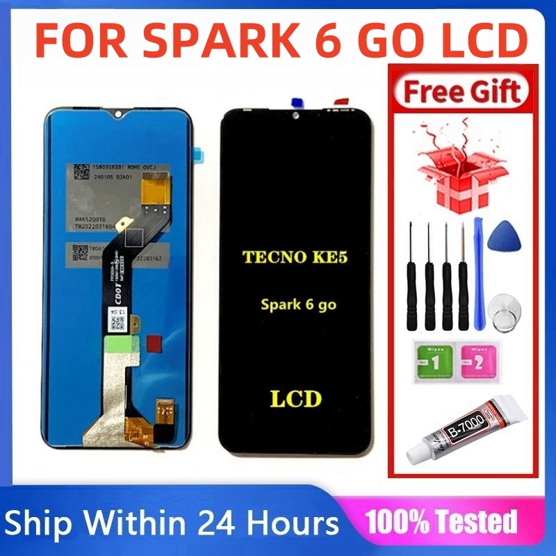 Orig Lcd Tecno Spark 6 Go / KE5j / KE5k LCD Display + Touch Screen Full ...