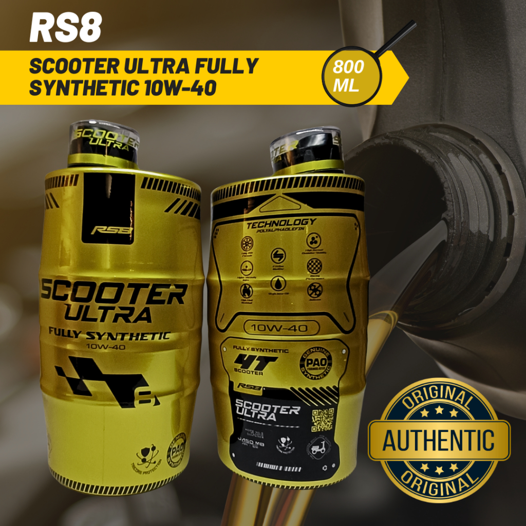 RS8 Scooter Ultra 10w-40 Fully Synthetic PAO Formulated | Shopee ...