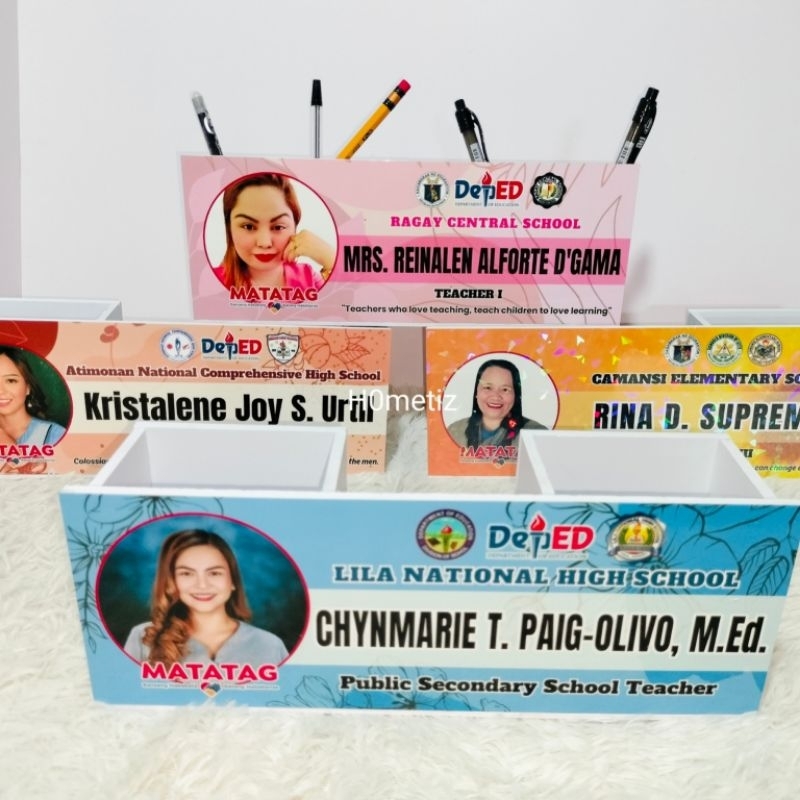 Costumized Desk Nameplate | Table Nameplate (4x11 inches, 5mm Thickness ...