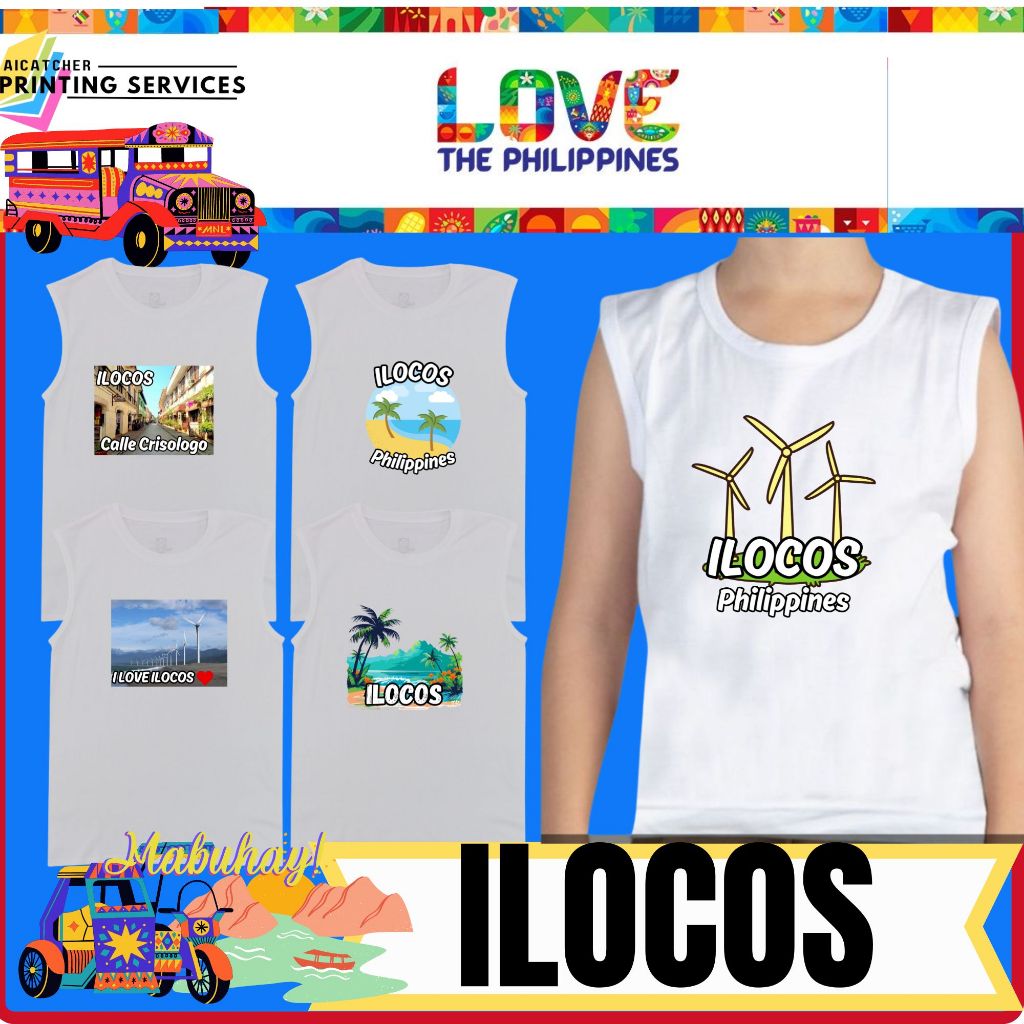 Ilocos Philippines Trendy Graphic Muscle Tees for Kids to Adult 2 ...