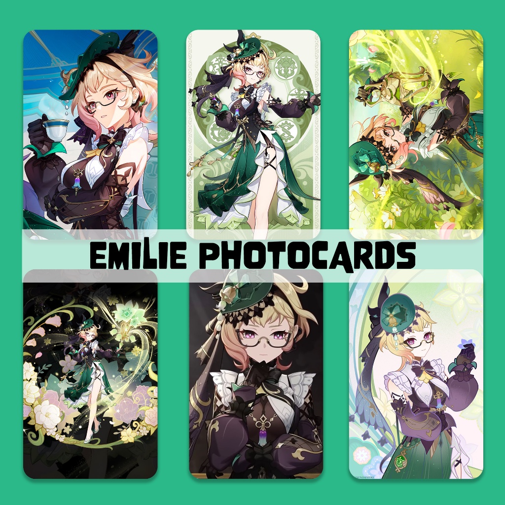 Genshin Impact Photocards - EMILIE Textured Photocards Front and Back ...