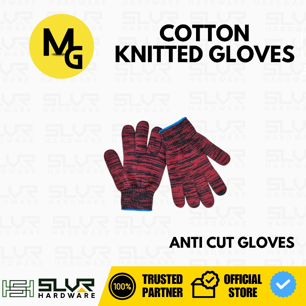 MG Hand Protective Gloves Cotton Knitted Hand Protection Gloves Heavy ...