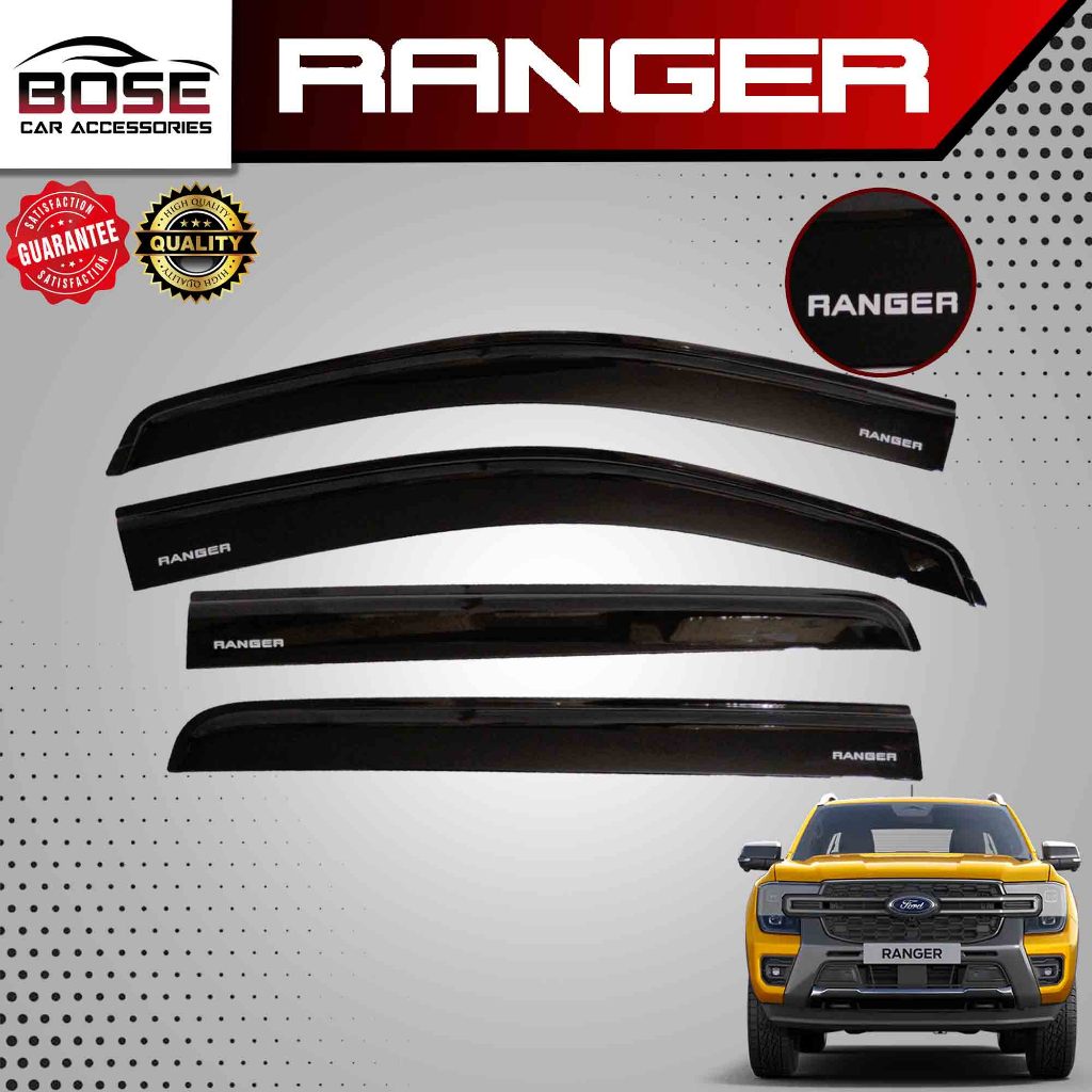 Door Visor Injection Type Ford Ranger 2023 Onwards Model OEM Rain Guard ...