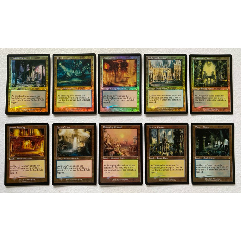 Pr0xy Set - Shock Lands (Retro Foil) | Ravnica Remastered (RVR ...