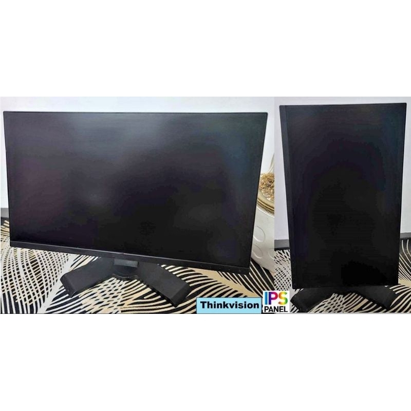 Lenovo 24" Thinkvision IPS Frameless Monitor,Rotate Vertical,Height ...