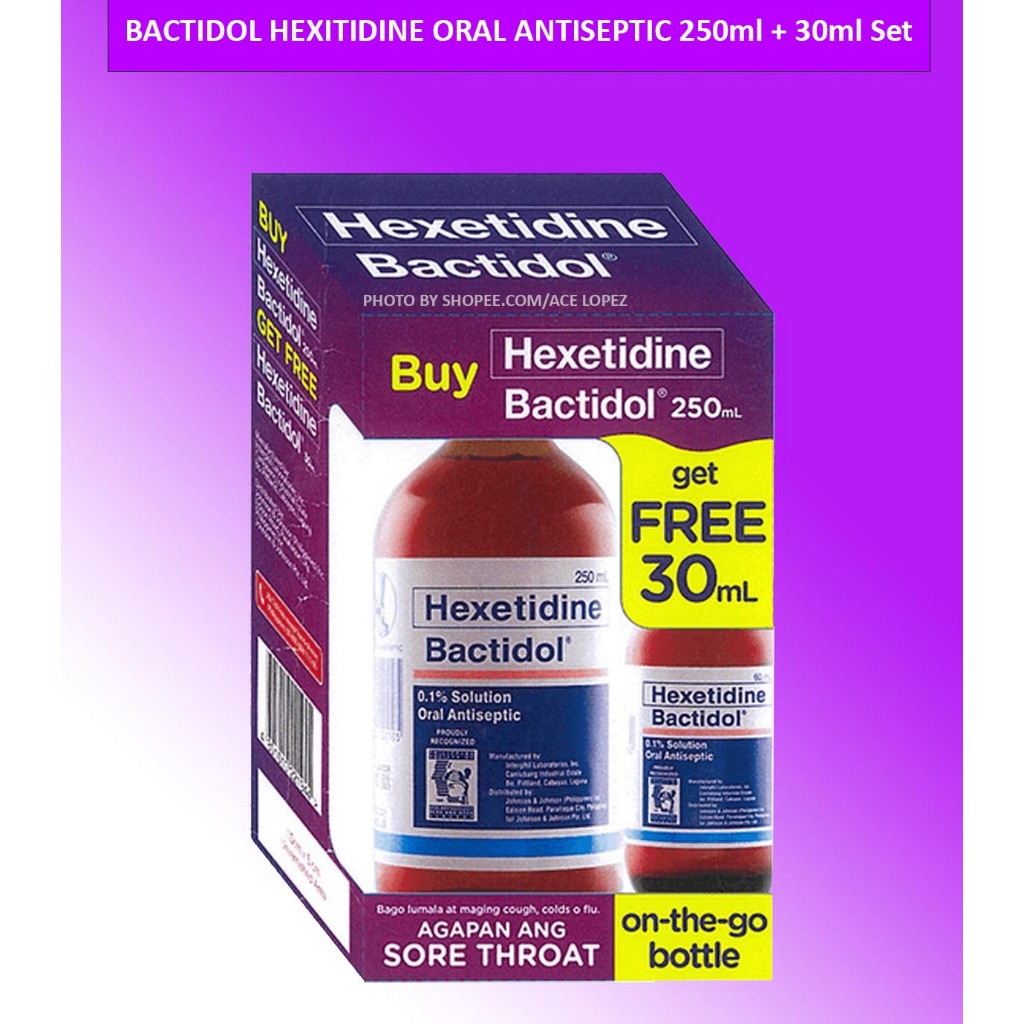 Bactidol Hexetidine Oral Antiseptic 250ml + 30ml Set als21207 | Shopee ...