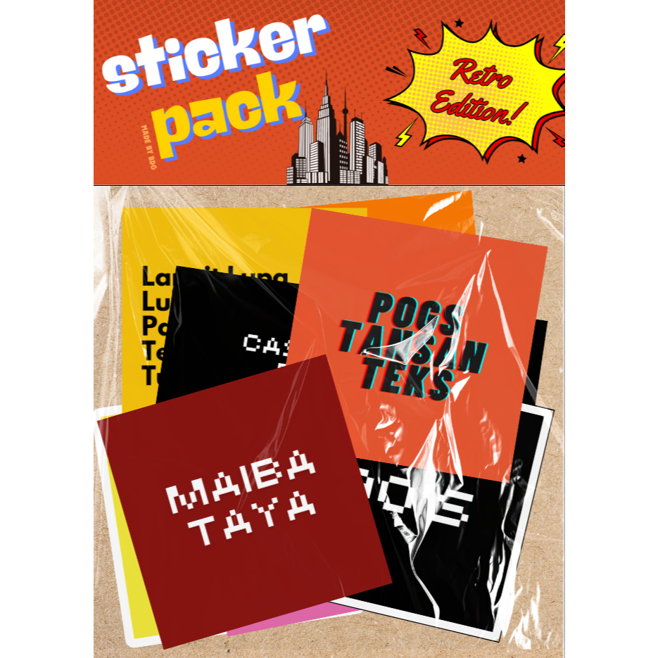Personalized 90s Retro Nostalgia Sticker Pack | Shopee Philippines