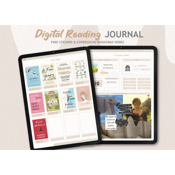 Digital Planner, Digital Reading Journal for iPad & Android, GoodNotes ...