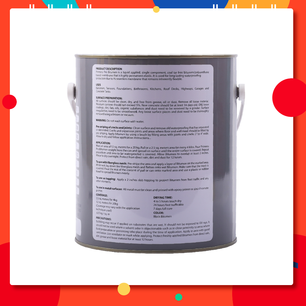 PRIMERO PRO BITUMEN MEMBRANE - 4KG | Shopee Philippines