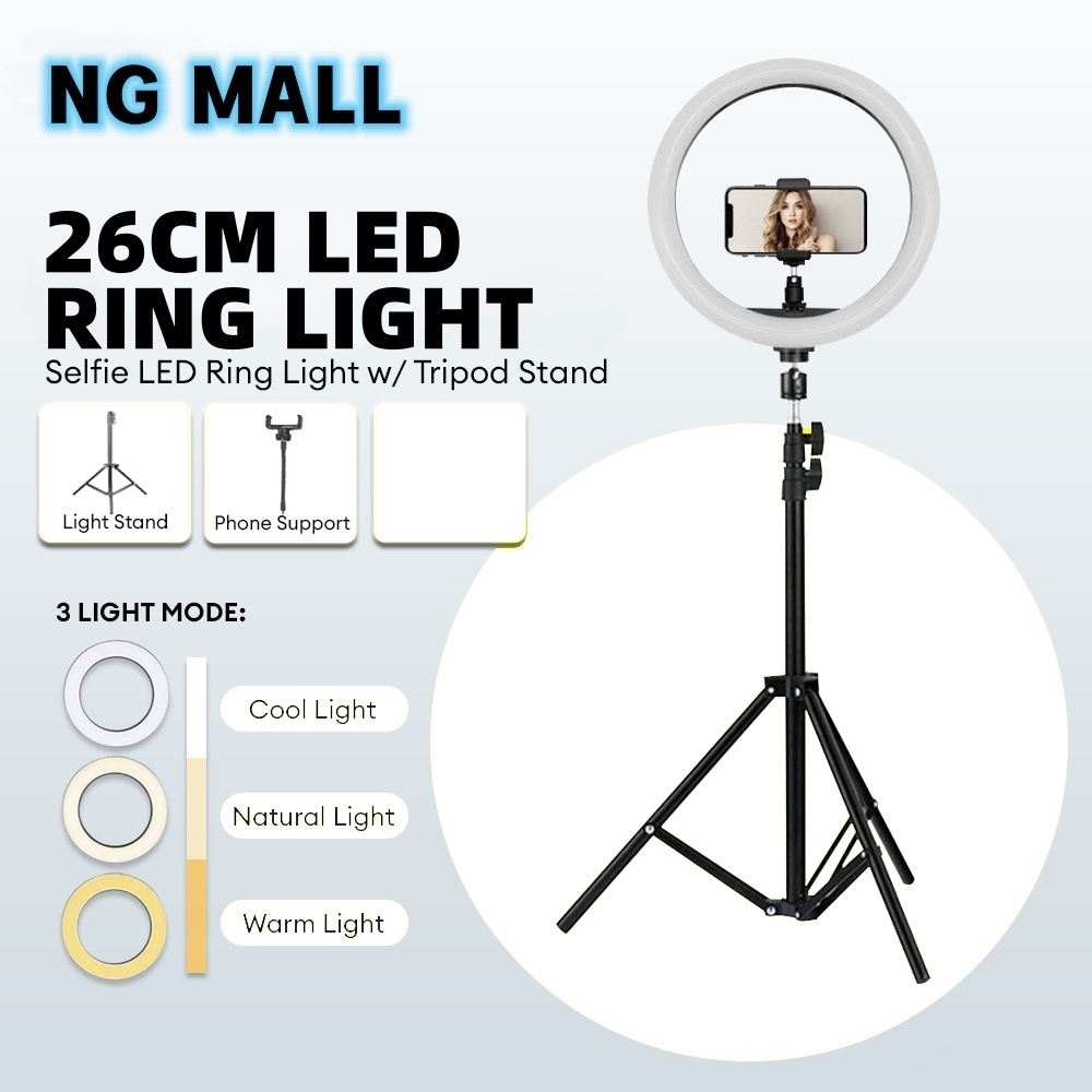 NG MALL RK26 Ring Light 10inch 26cm Dimmable LED Ring Light Photo ...