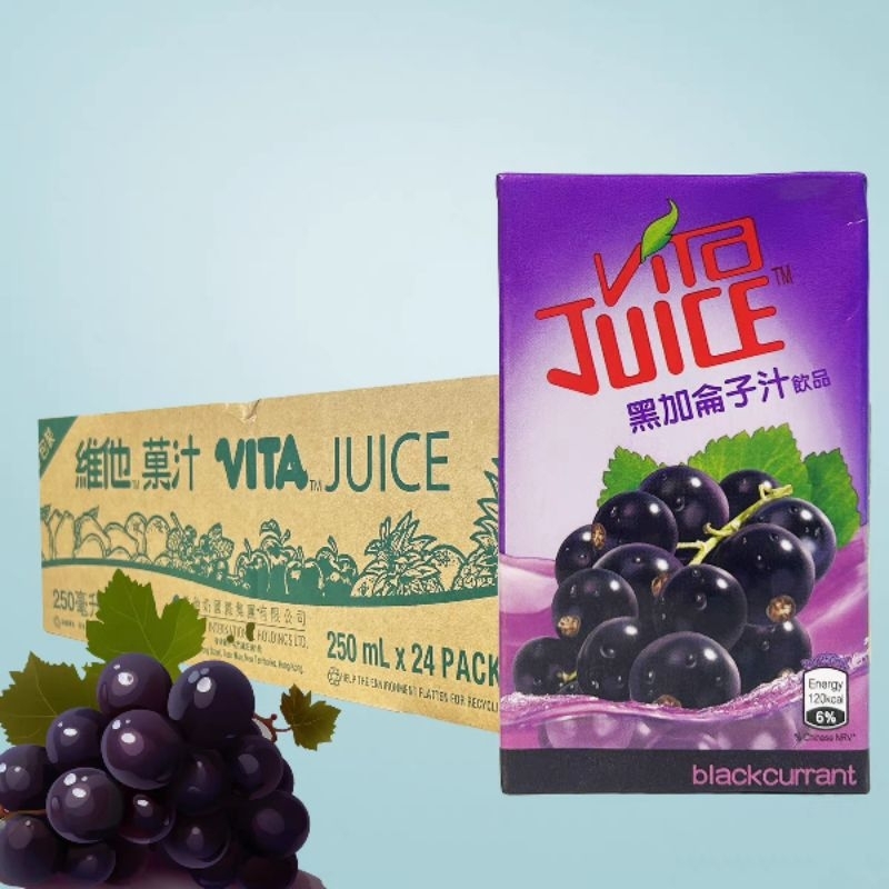 VITA Juice blackcurrant 250ml×6pcs Hong Kong Imported | Shopee Philippines