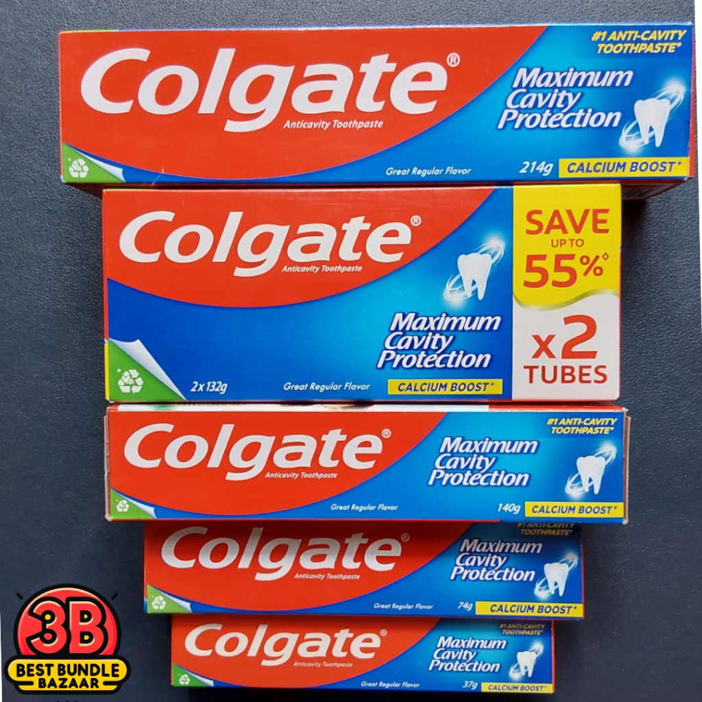 COLGATE TOOTHPASTE - GREAT REGULAR FLAVOR WITH MAXIMUM CAVITY ...