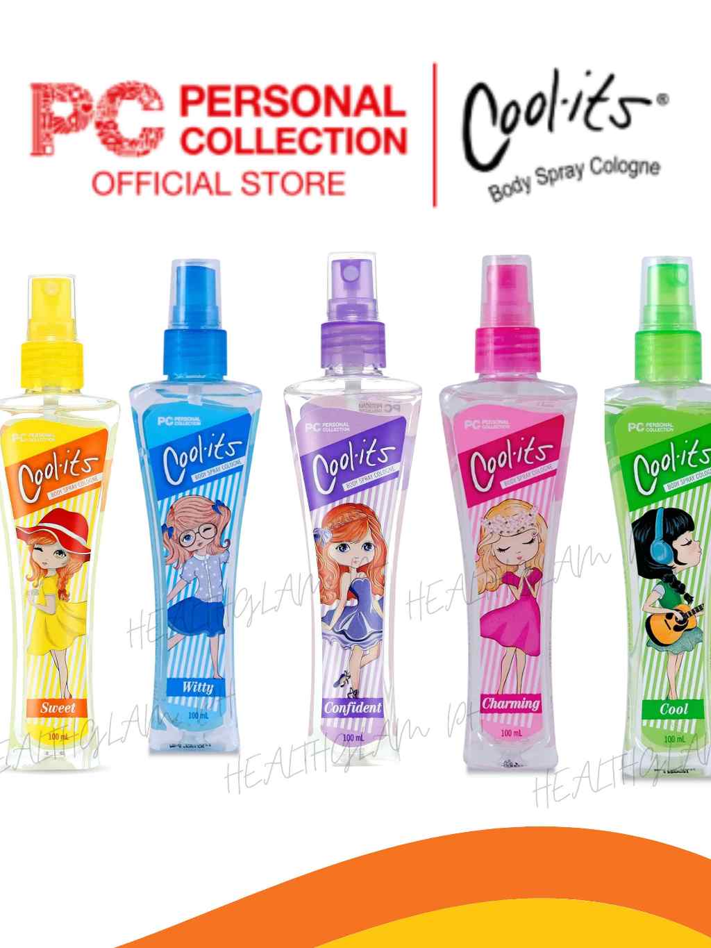 Coolits Cool-its Body Spray Cologne Love & Kisses Citrus Splash Powdery Cuddles Aspire Formen ...