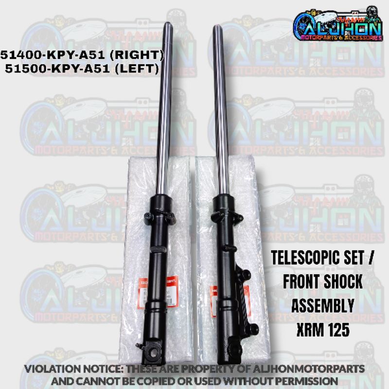 Xrm 125 / Xrm 125 Fi Front Shock Assembly Left & Right (Sold as pair ...