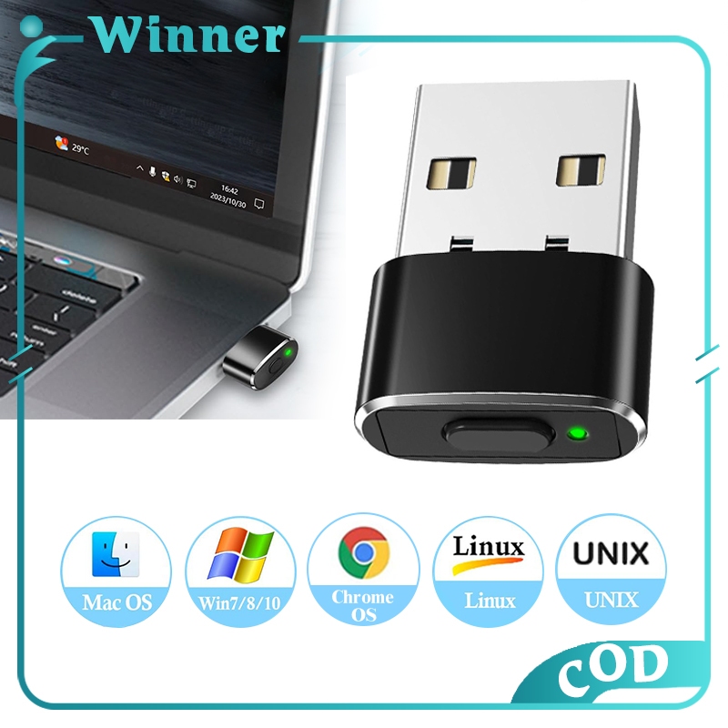 Undetectable Mini USB Mouse Jiggler Automatic Mouse Mover Plug Play For ...