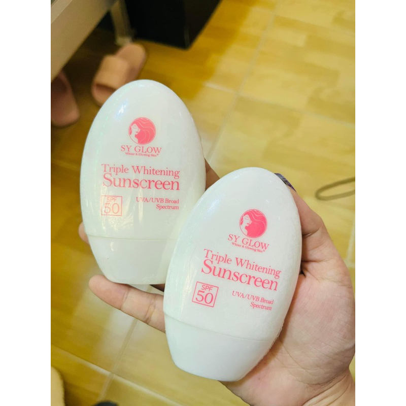 SY GLOW Triple Whitening SUNSCREEN SPF50 | Shopee Philippines