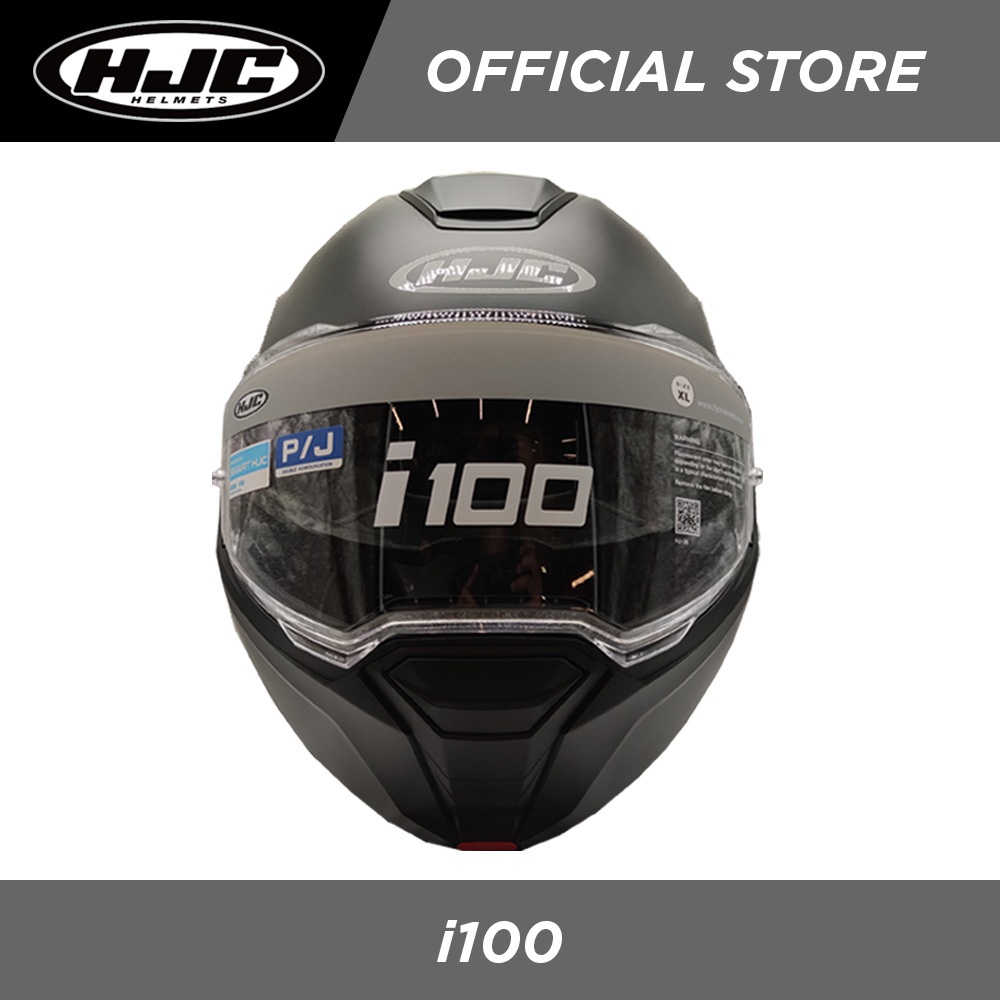 HJC i100 Modular Helmet – Semi Flat Black (Original | Double Visor ...