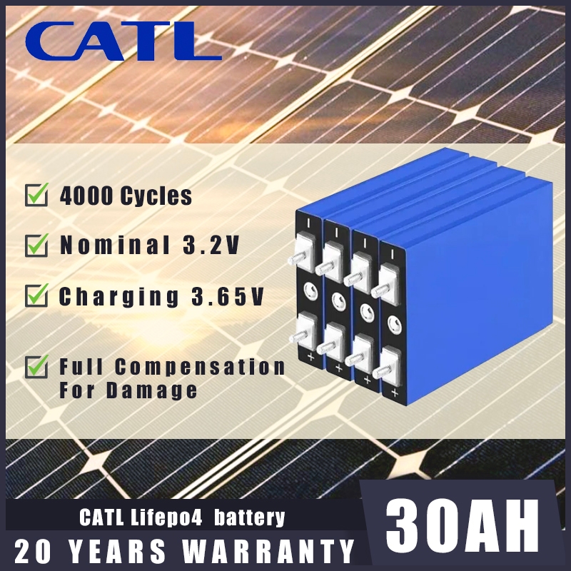 【30Ah CATL/BYD Lifepo4 Battery】3.2V 30Ah Solar Battery Prismatic Lithium Battery Promise 4000 ...