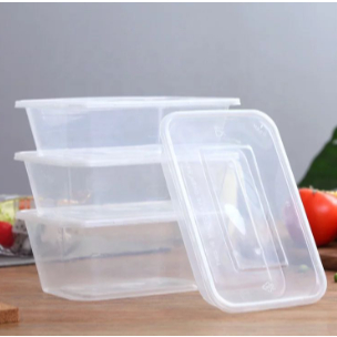 [300pcs] Rectangle Microwavable Food Container / Plastic tub (500ml ...
