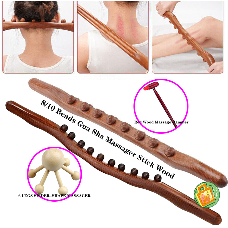 Wooden Guasha Scraping Stick Massage Tools Massager For Back Shoulder ...