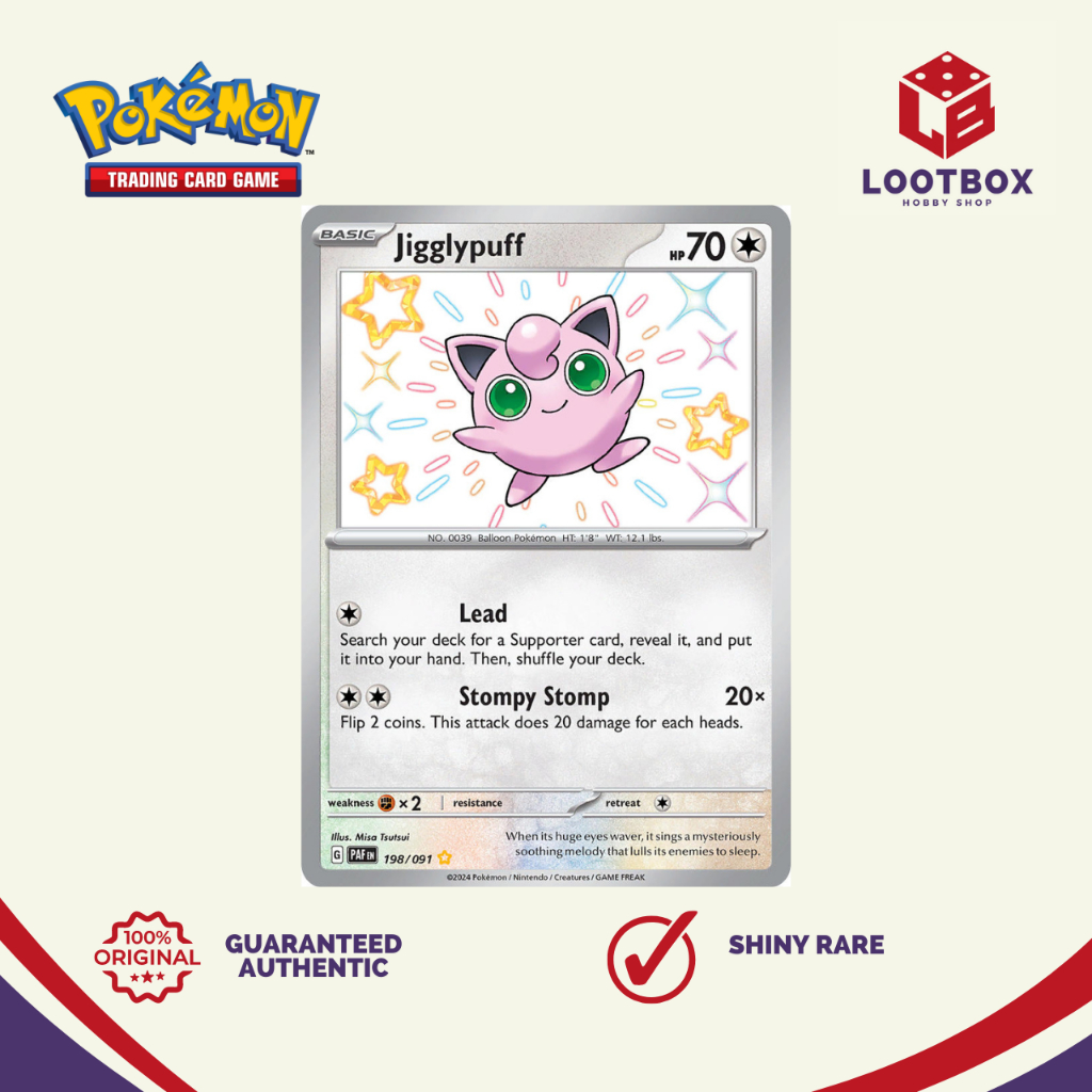 Pokemon Card Game: Jigglypuff (Shiny Rare) - Paldean Fates | Shopee ...