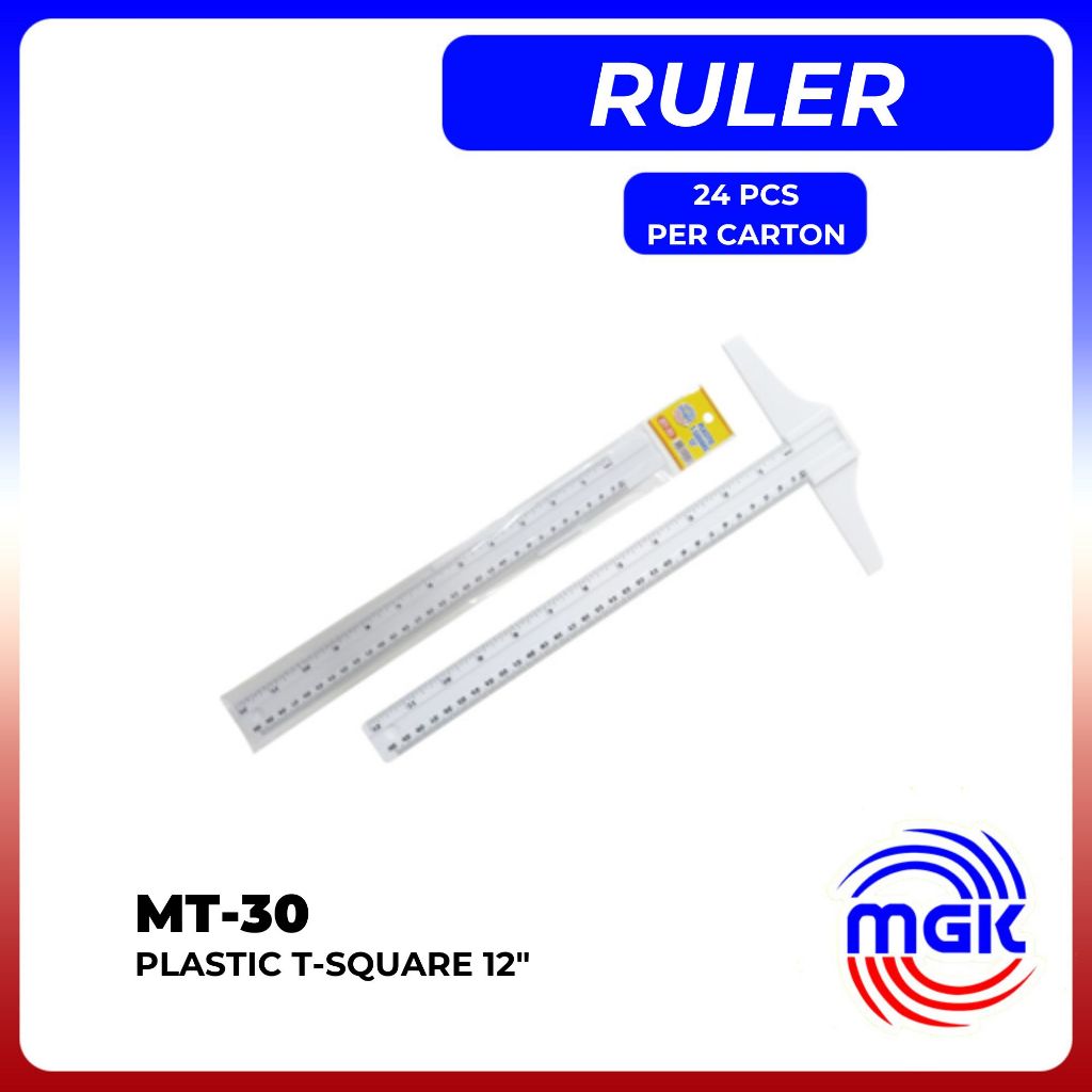 MGK Plastic T-Square 12 Inches 24 pcs | Shopee Philippines