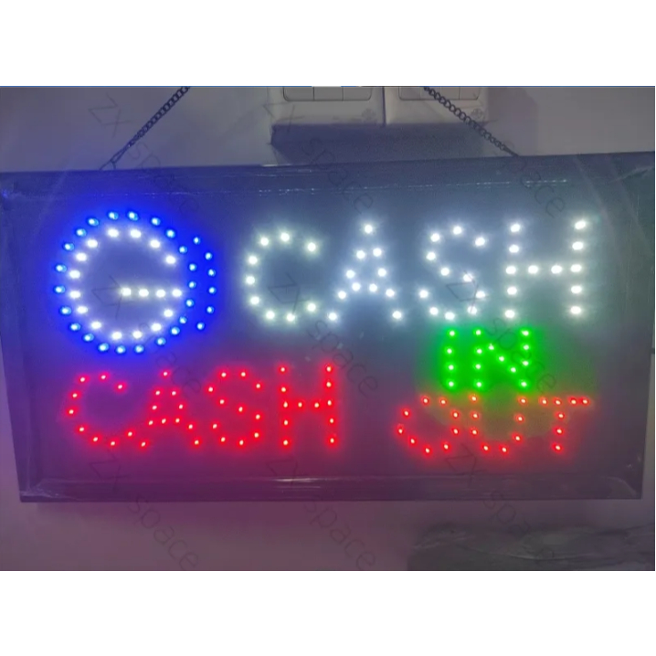 GCASH IIN/OUT 48CM*25CM LED DISPLAY BOARD SIGNAGE LED LIGHT ENERGY ...
