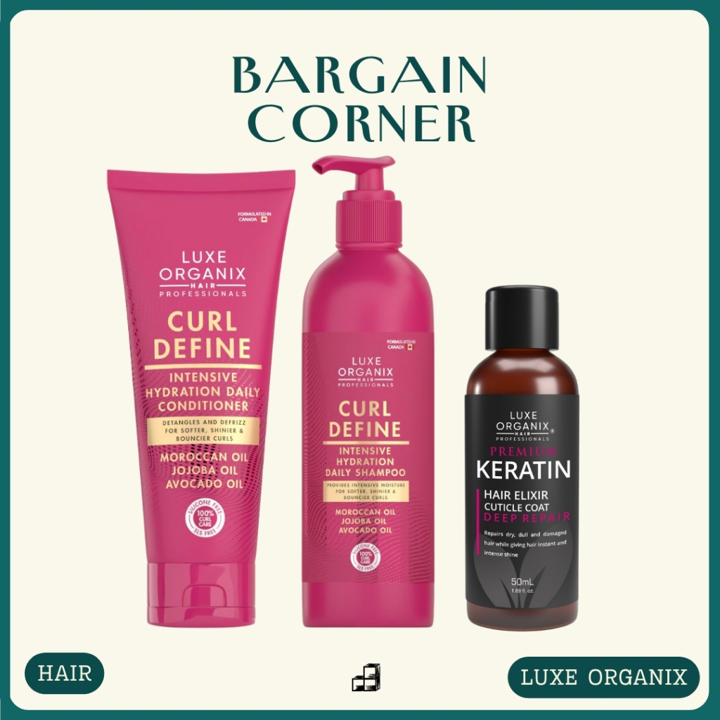 LUXE ORGANIX Curl & Define Essence, Keratin Water Essence and Hair ...