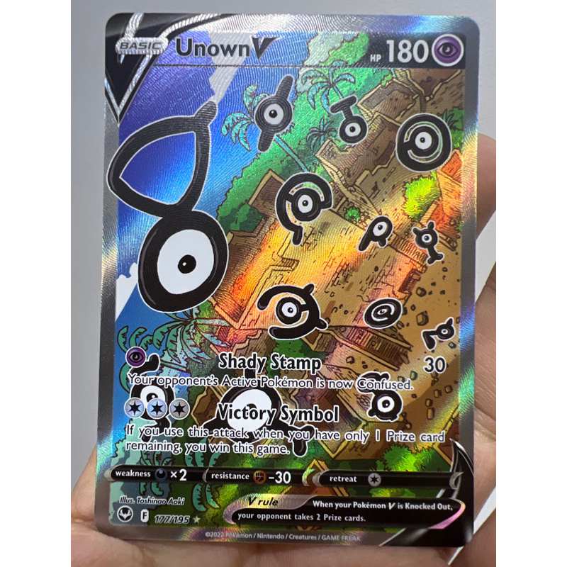 Unown V - 177/195 - Alternate Art Ultra Rare - Silver Tempest Pokemon TCG | Shopee Philippines