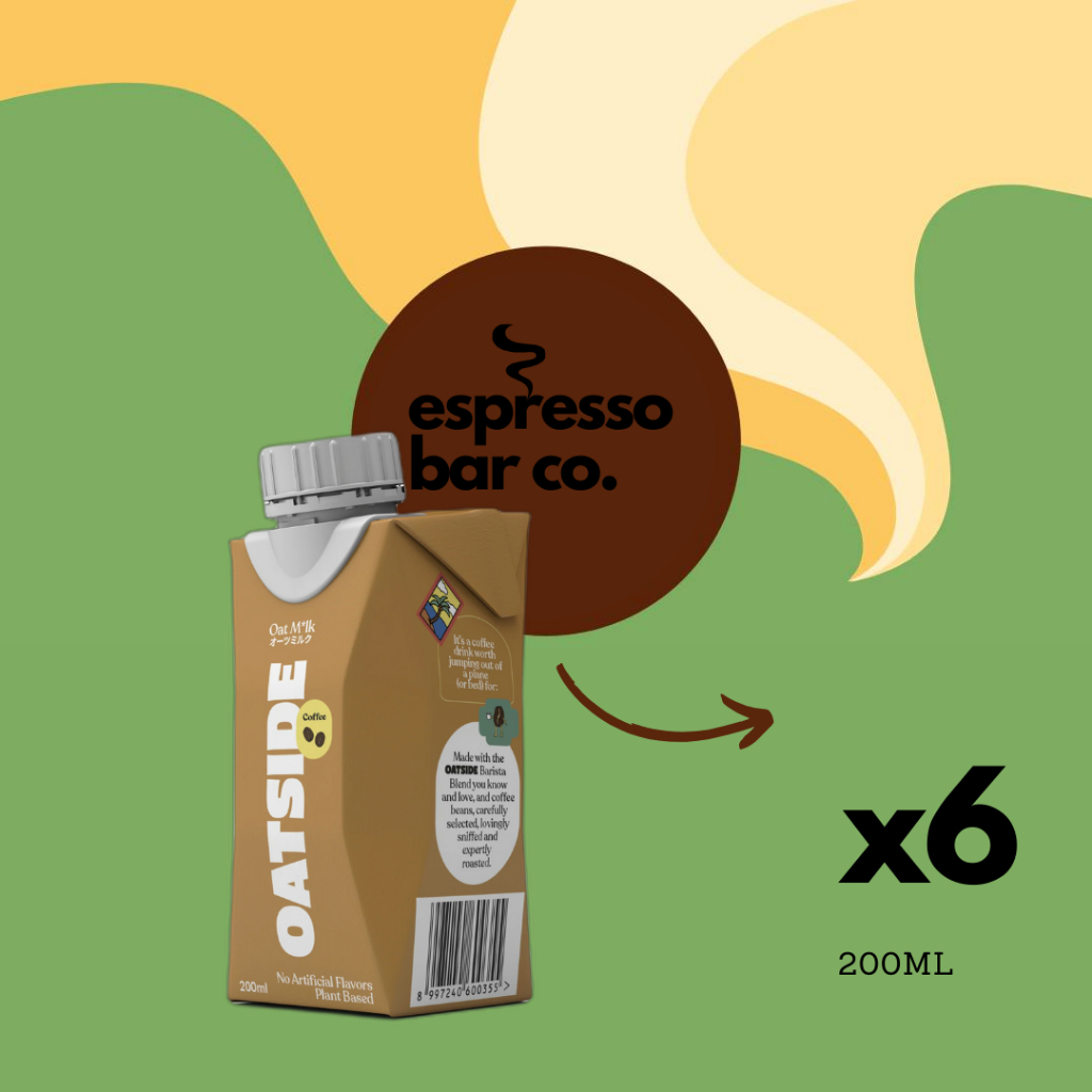 Oatside Coffee Oat Latte Pocket Packs Oat Milk 200ml x6 Pcs Pack Creamy ...