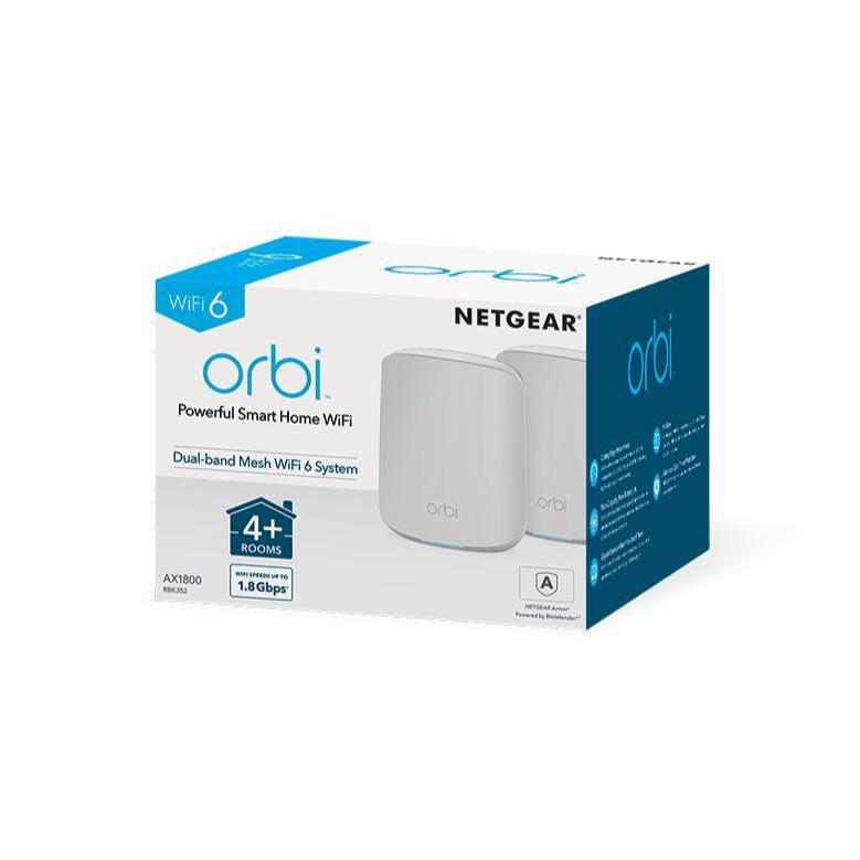 Orbi Dual-Band WiFi 6 Mesh System, 1.8Gbps, Router + 1 Satellite armor ...