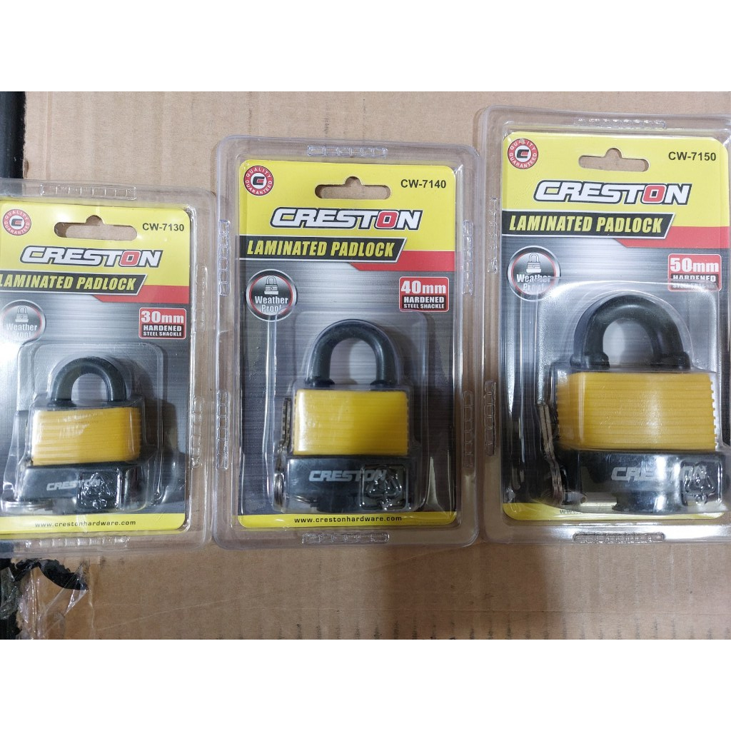 Creston Weatherproof Laminated Padlock Choose CW7130 , 40 Or 50 mm ...