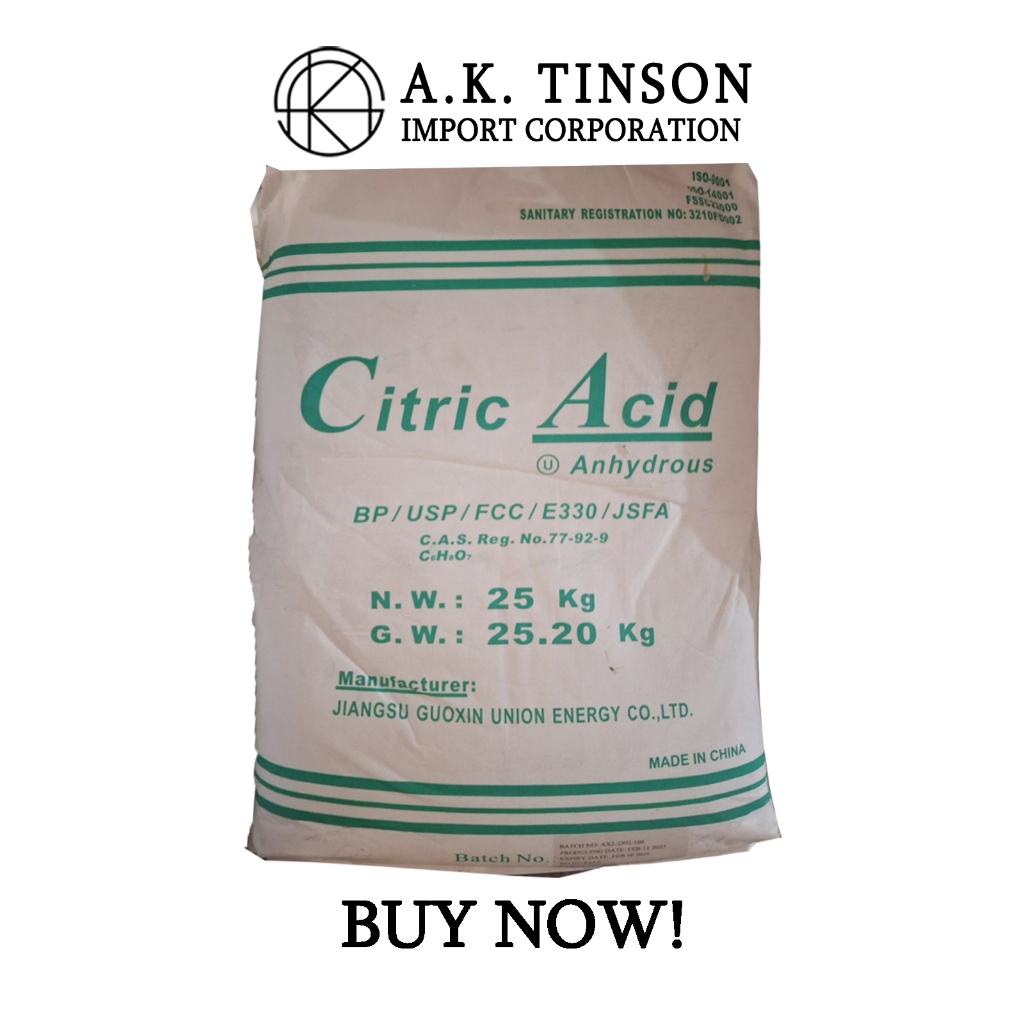 AK Citric Acid Granules - Food Grade 25kg | Shopee Philippines