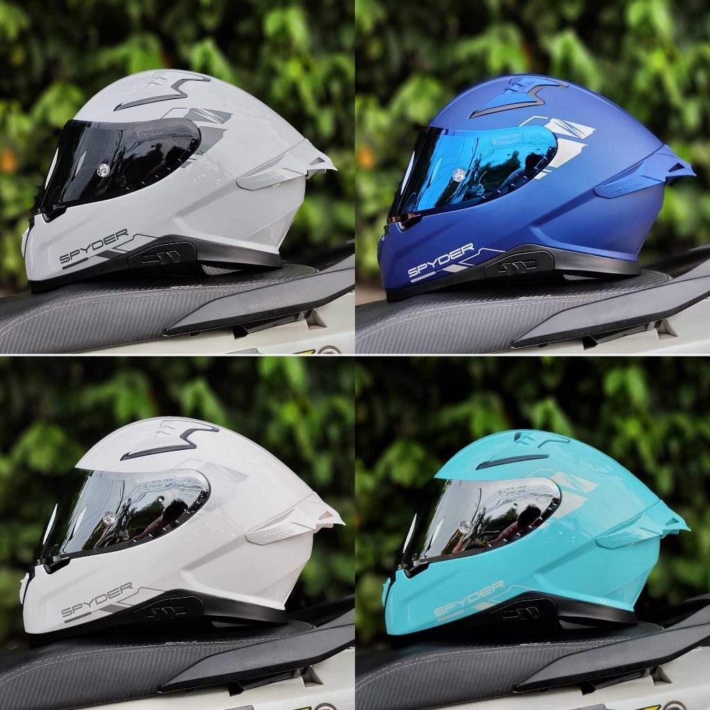 SPYDER RECON 2 Plain V2.0 (All Colors) Full Face - Dual Visor (with ...