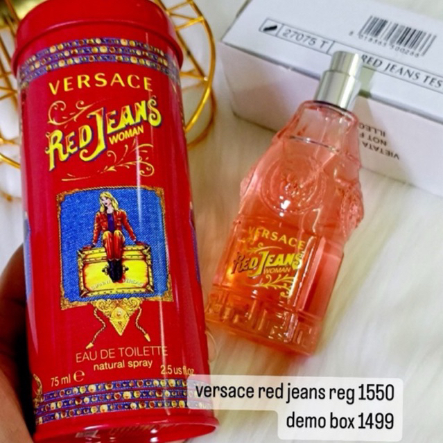 Versace Red Jeans Reg & Demo | Shopee Philippines