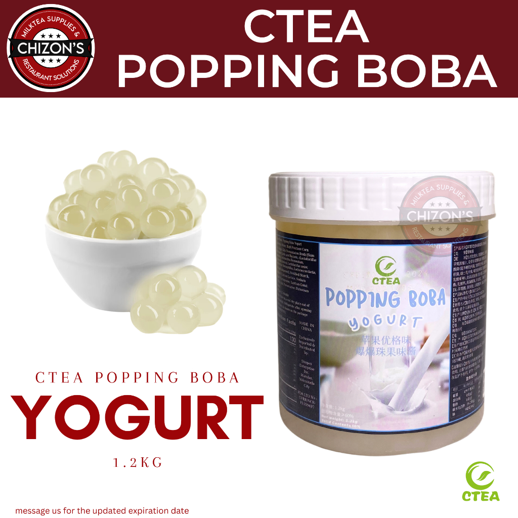 CTEA Yogurt Popping Boba 1.2kg Fruit Tea Sinker Milk Tea Sinker Popping ...