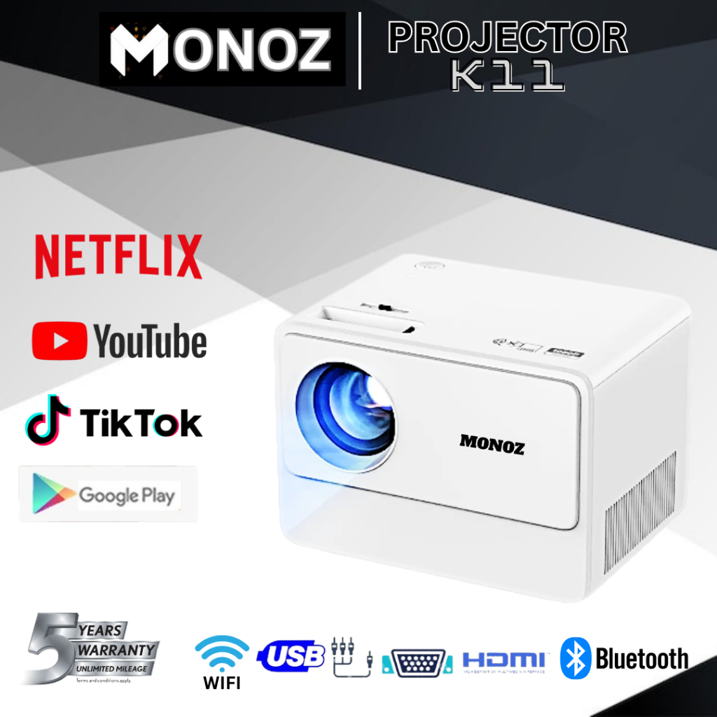 Projector K11 Portable Smart Mini WiFi Projector 1080P 4K Full HD ...