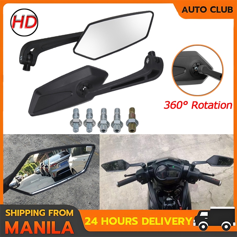 1 Pair Motorcycle Rearview mirror Honda Click Adjustable HD motor Side ...